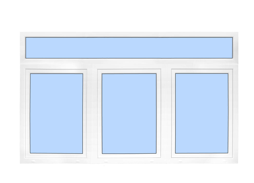 Triple Sash Window with Transom – Windoorfull Imports Inc